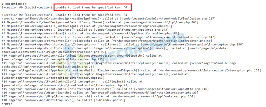Solved Unable To Load Theme By Specified Key Error In Magento 2 2058