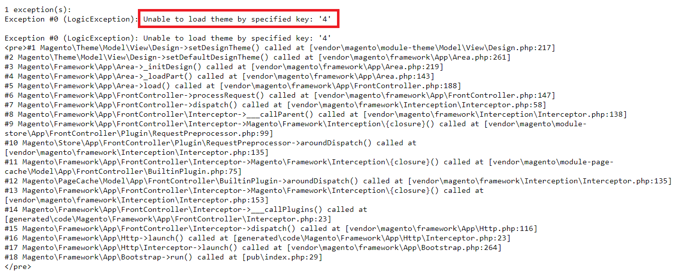 Solved Unable To Load Theme By Specified Key Error In Magento 2 Thecoachsmb